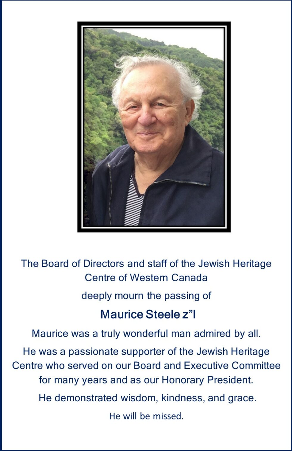 Board of Directors and Past Presidents - Jewish Heritage Centre of ...